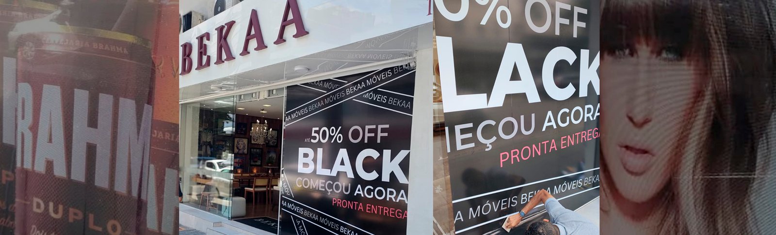 Vitrine adesivada para lojas - 11 97757-6250